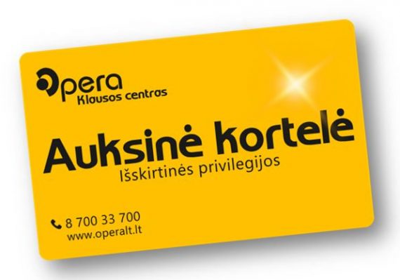 auksine kortele – Opera klausos sprendimai